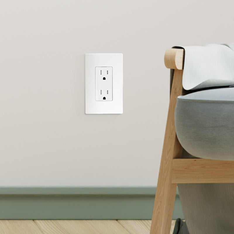 15A Wall Outlet - Residential & Commercial Use, UL/cUL Listed - White