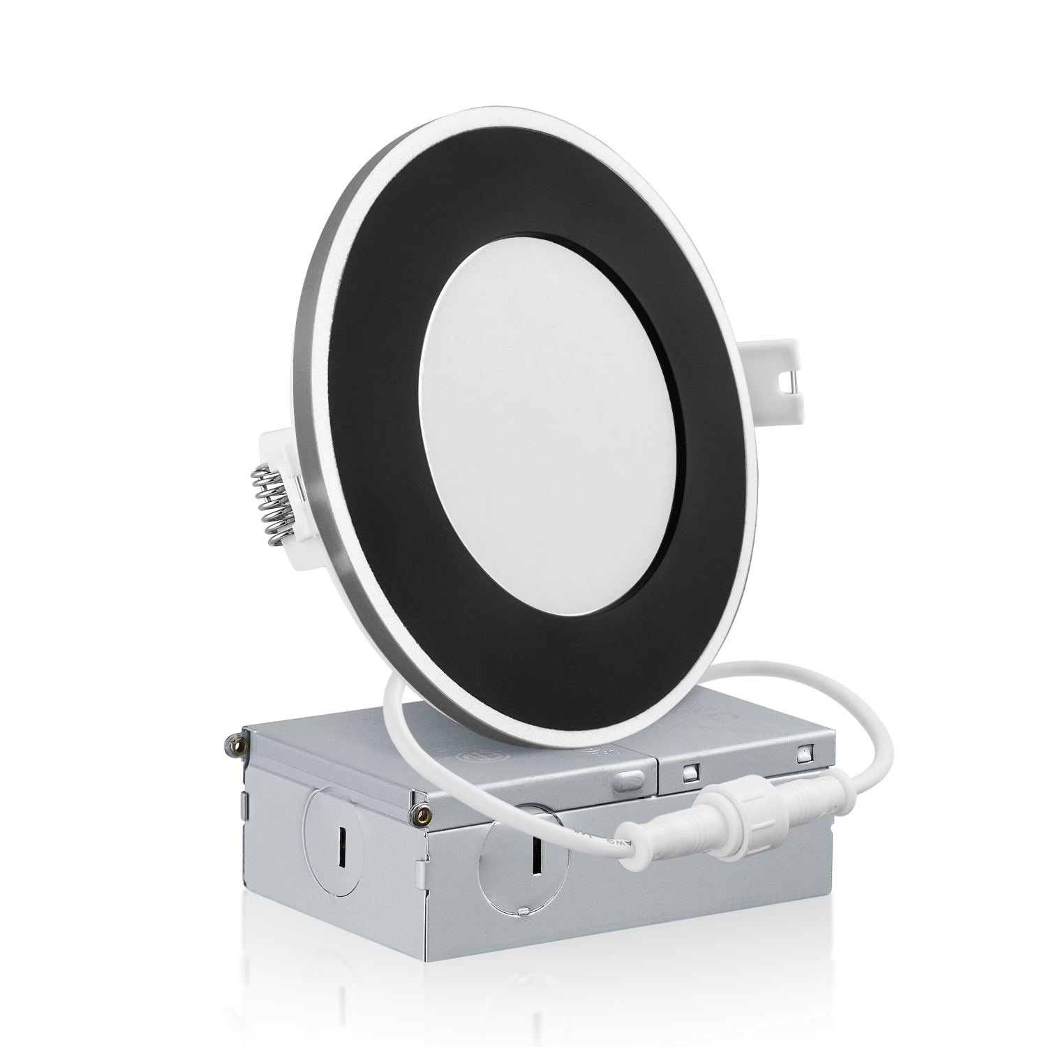 QPlus 4 Inch Slim Recessed LED Pot Lights Black-Silver | Pot Lights