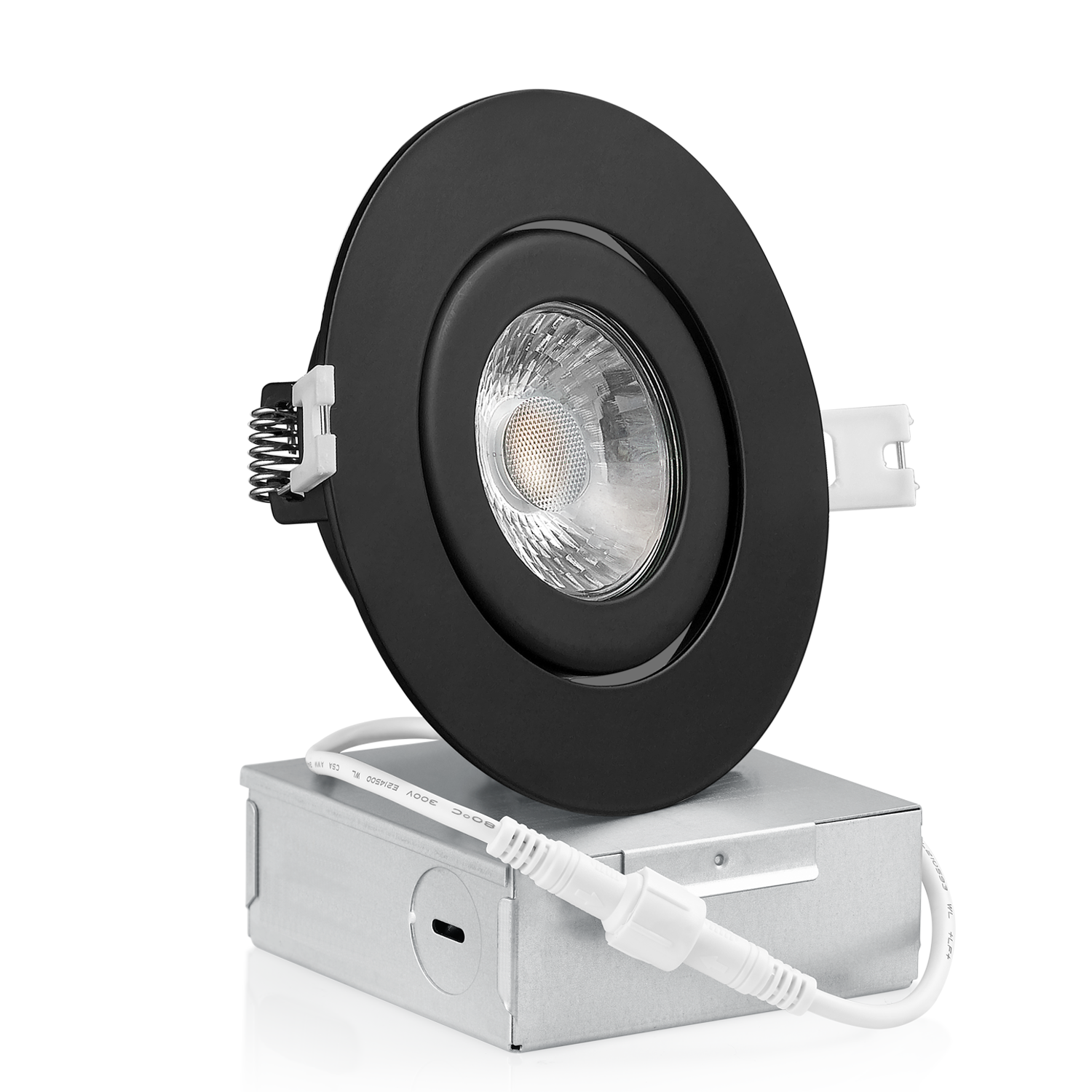 QPlus 4" LED Recessed Gimbal Pot Light Single CCT | LED recessed ...