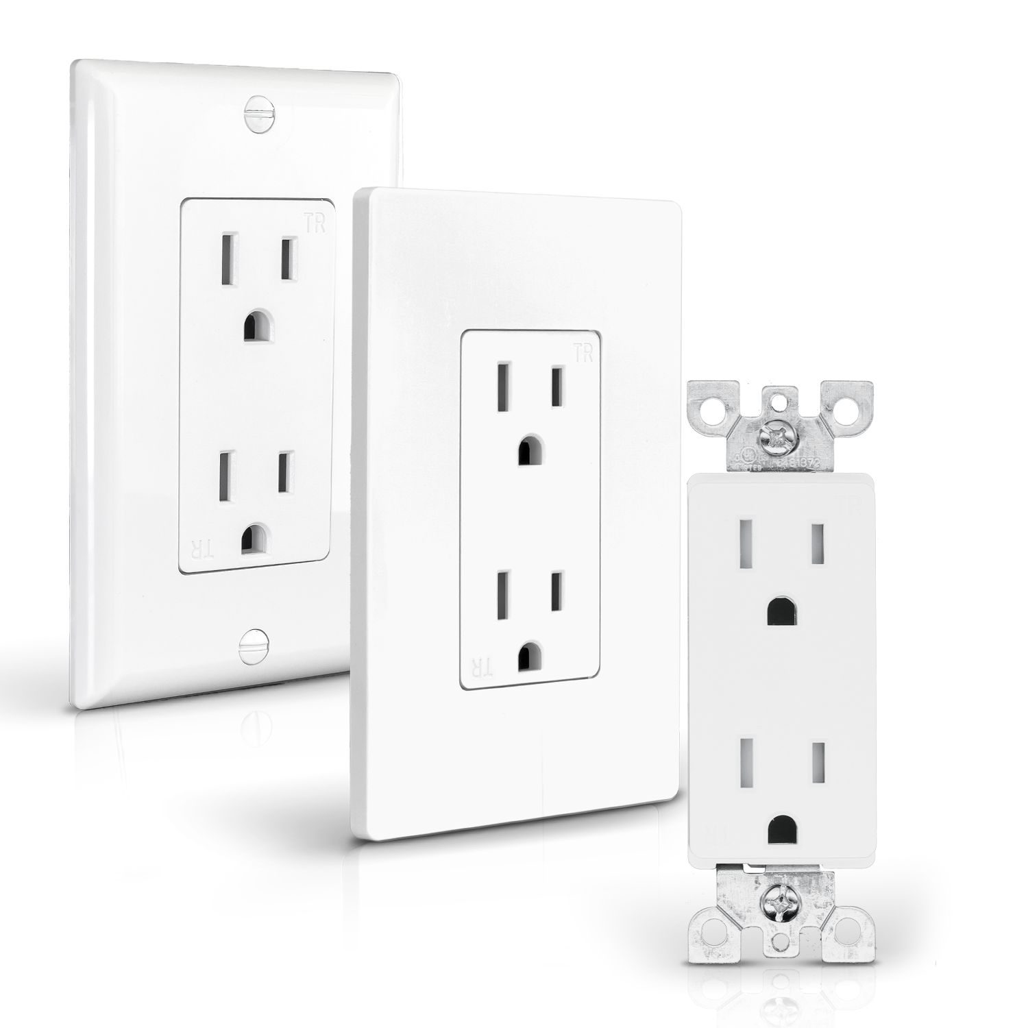 15A Wall Outlet - Residential & Commercial Use, UL/cUL Listed - White