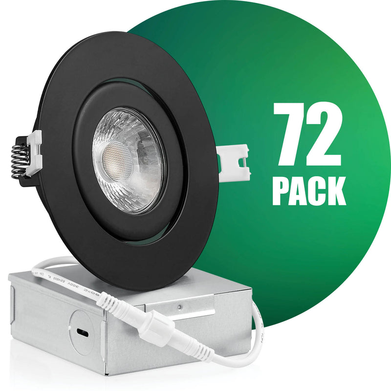 QPlus 4" LED Recessed Gimbal Pot Light Single CCT | LED recessed ...